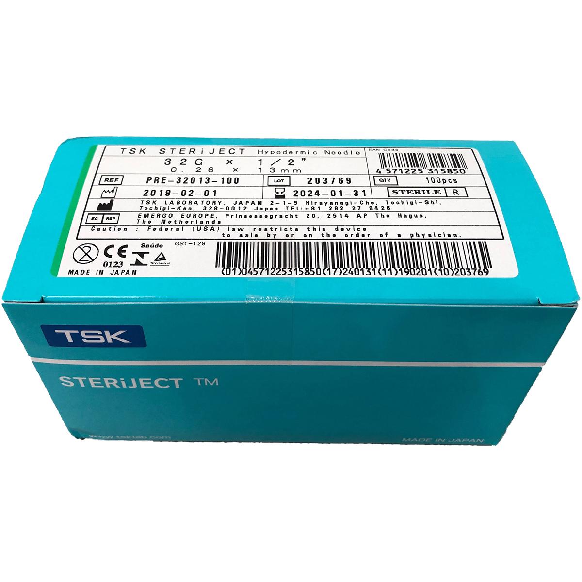 32g x 1/2" STERiJECT Hypodermic Needle TSK SteriJect Without Safety 100/Box